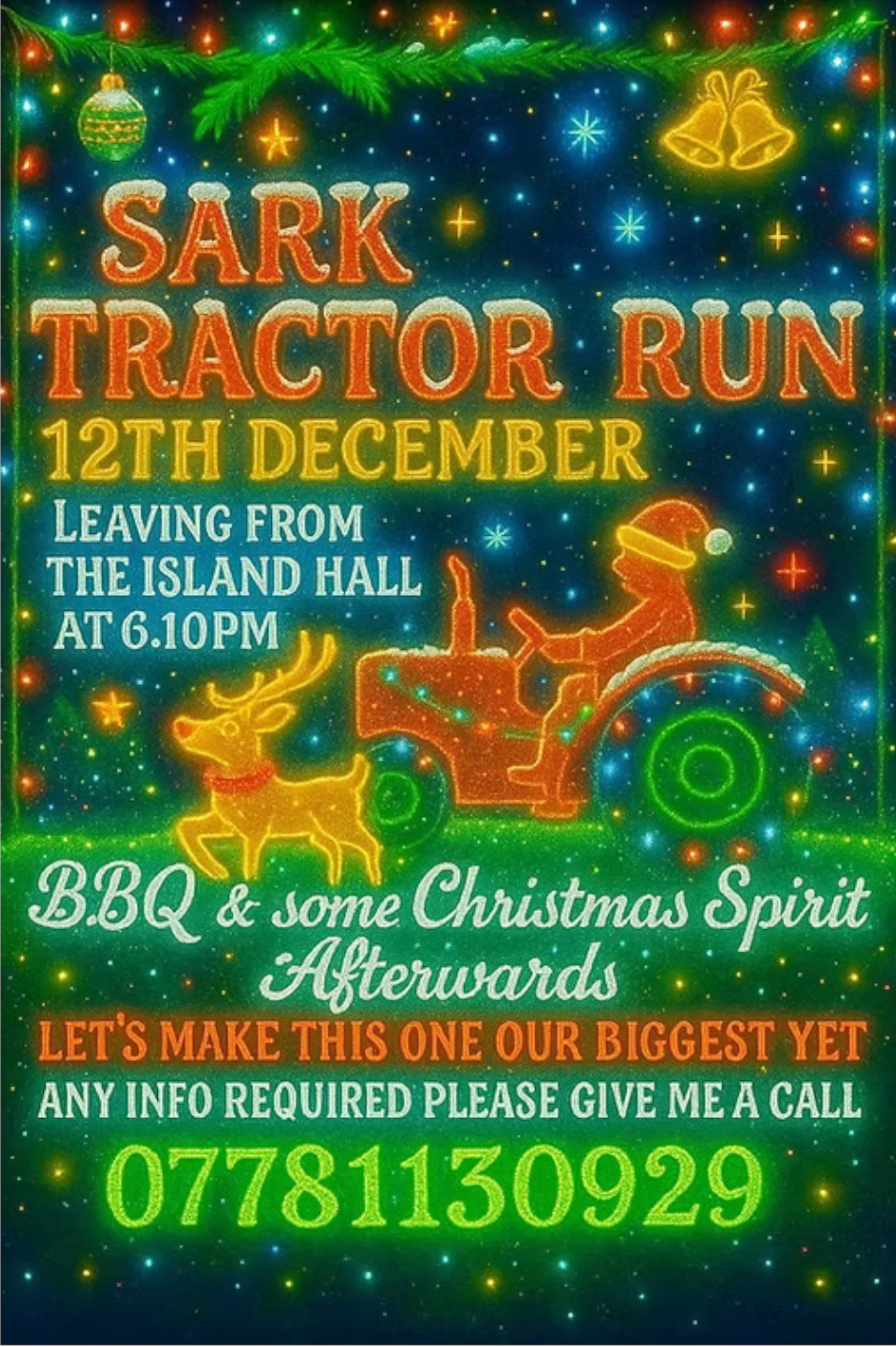 Sark Christmas Tractor Run