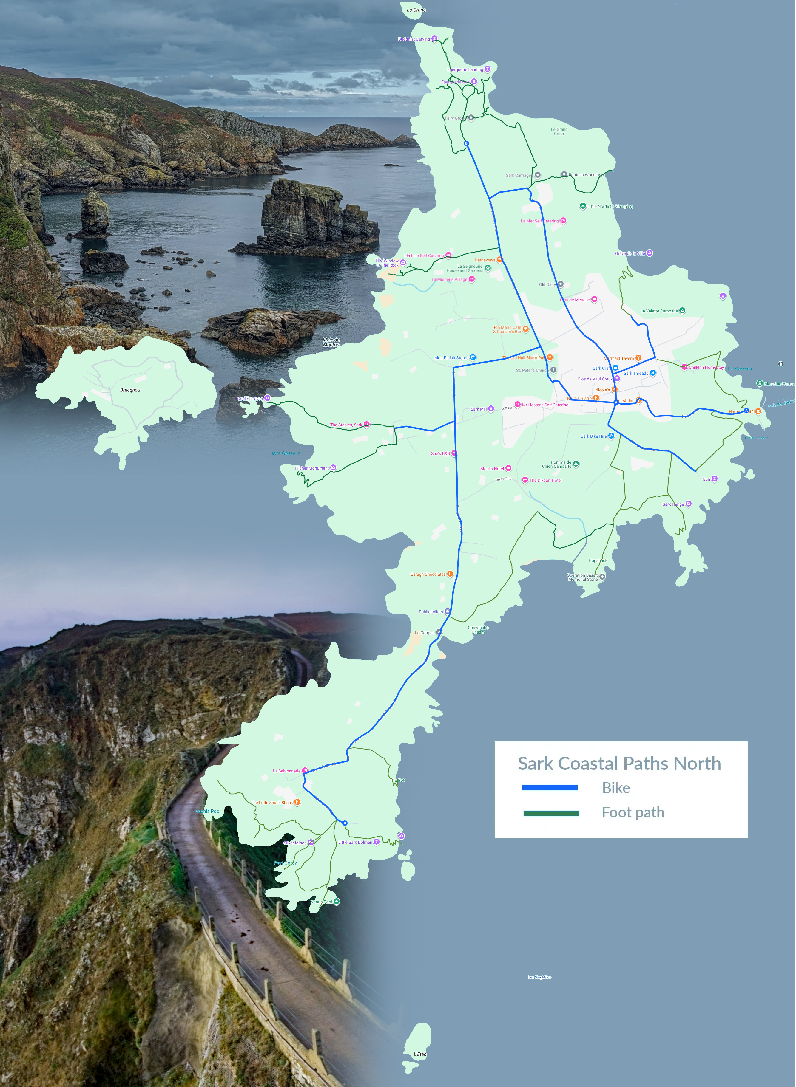 Sark Island Map